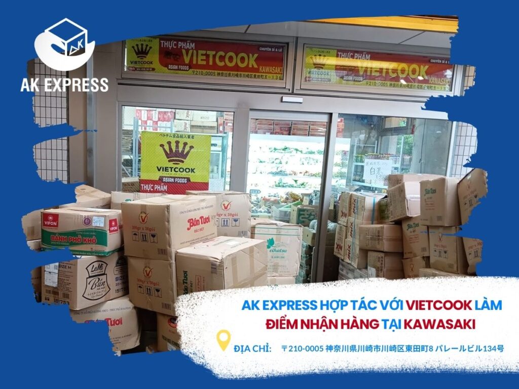 Ak Express kết hợp Vietcook Kawasaki tạo điểm gửi hàng mới
